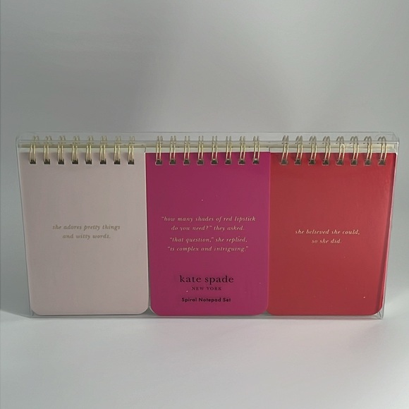 kate spade | Office | Kate Spade 3 Spiral Note Pad Sets | Poshmark